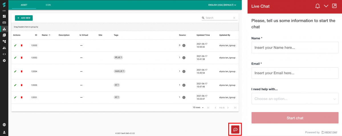 V2/CMS Tutorial/User Interface - Senfi Docs