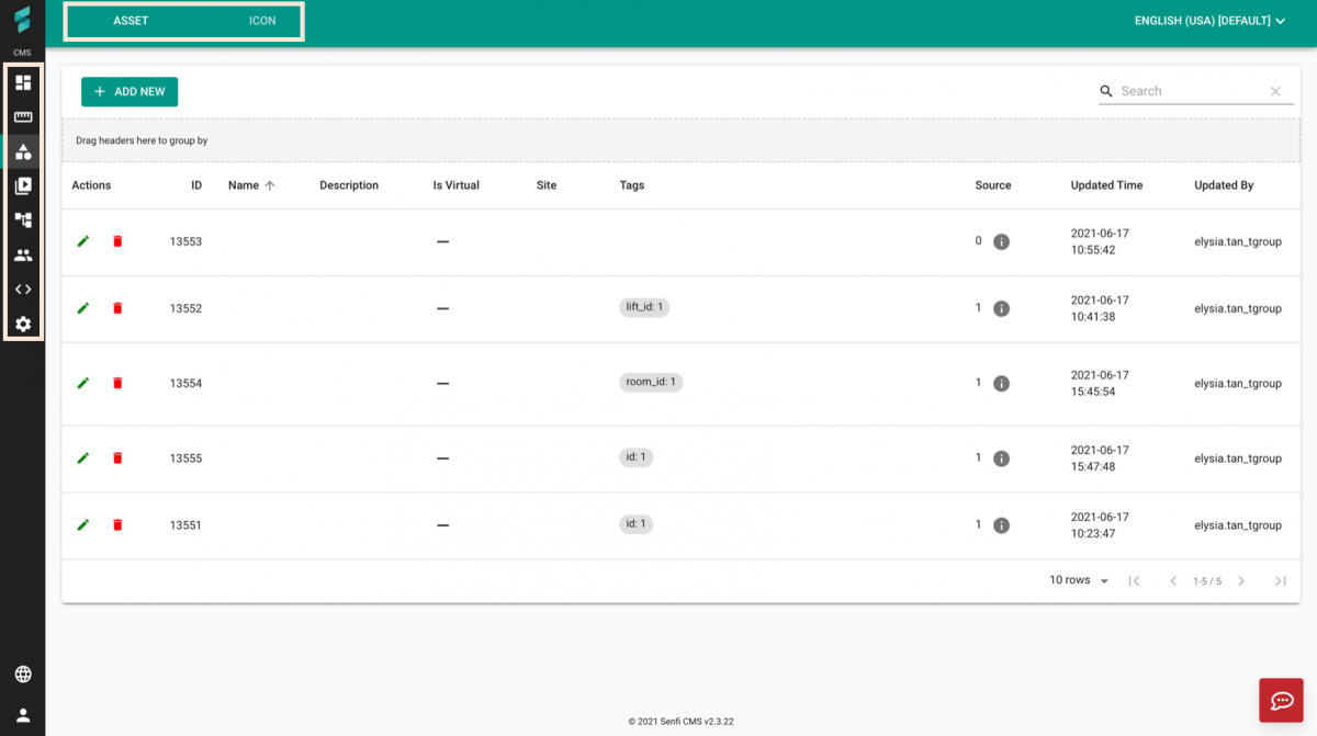 V2/CMS Tutorial/User Interface - Senfi Docs