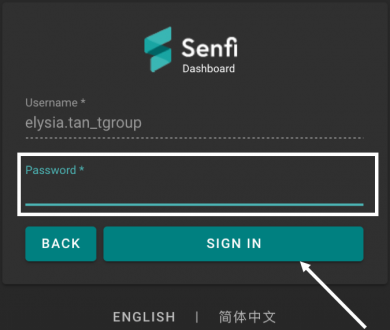 V2/Digital Twin Tutorial/Getting Started/Login - Senfi Docs